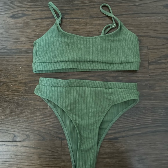 SHEIN | Swim | Sheina Green Bikini High Cut M | Poshmark
